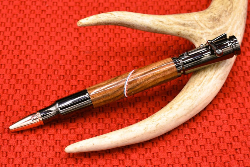 Handmade Bolt Action 30 cal. pen. Chechen wood. – Grumpy Guy Pens