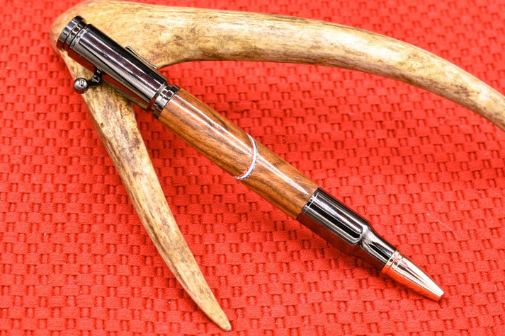 Handmade Bolt Action 30 cal. pen. Chechen wood. – Grumpy Guy Pens