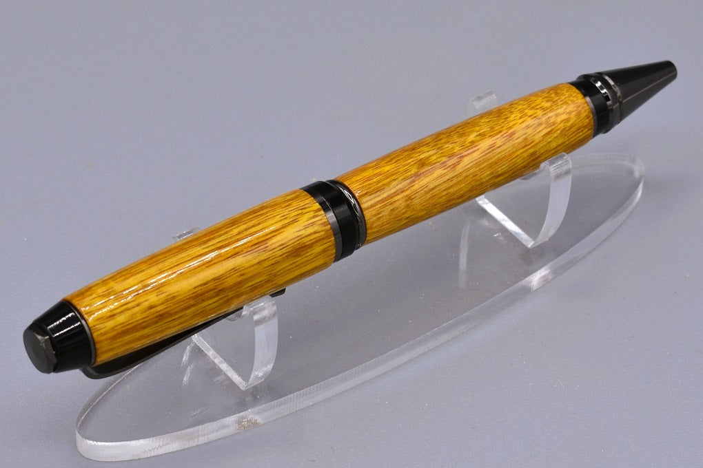 Handmade Cigar twist pen. Canary wood 2. – Grumpy Guy Pens