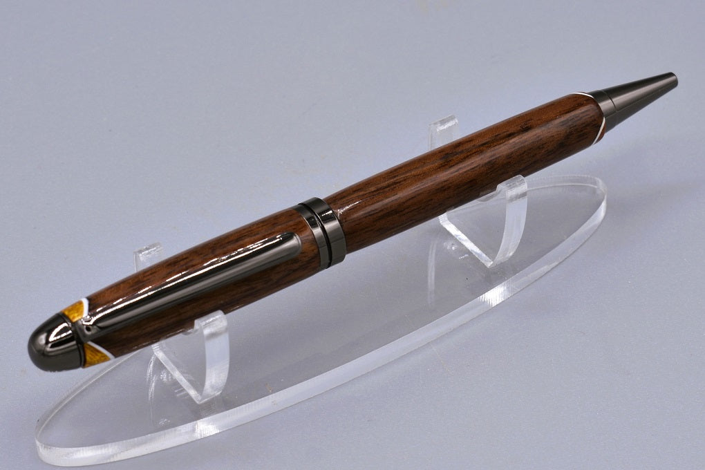 Handmade Round Top twist pen. Walnut, Canary and Padauk woods. – Grumpy ...